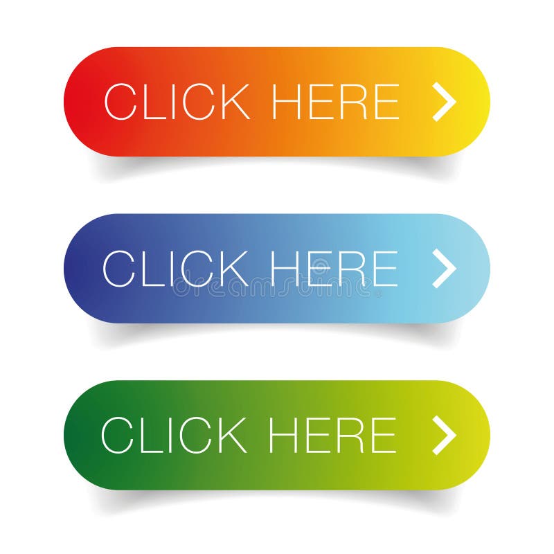 Click Here Call To Action Button Stock Vector - Illustration of hand ...