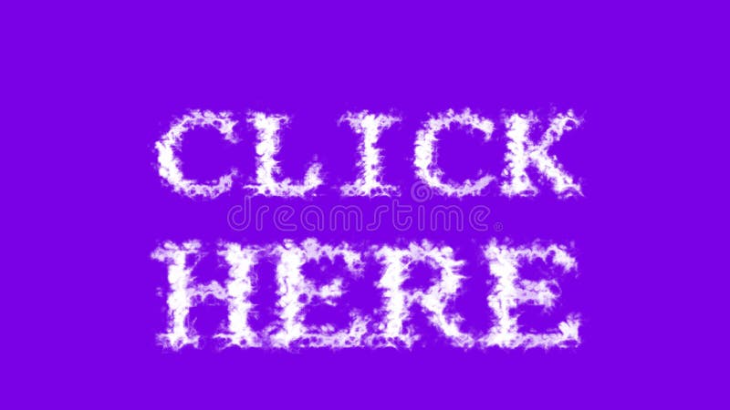 Click Here Cloud Text Effect Violet Isolated Background Stock ...