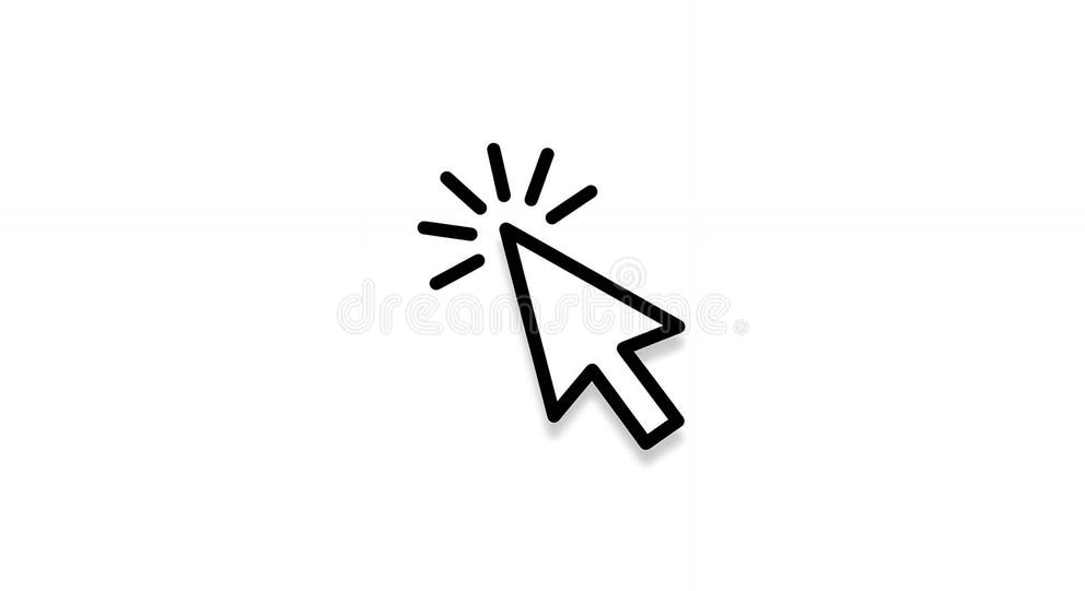 Click Here! Cursor Icon Point, Select, and Interact! Modern Black ...