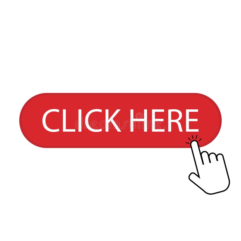 Click Here in Flat Style on White Backgraund. Vector Illustration Stock ...
