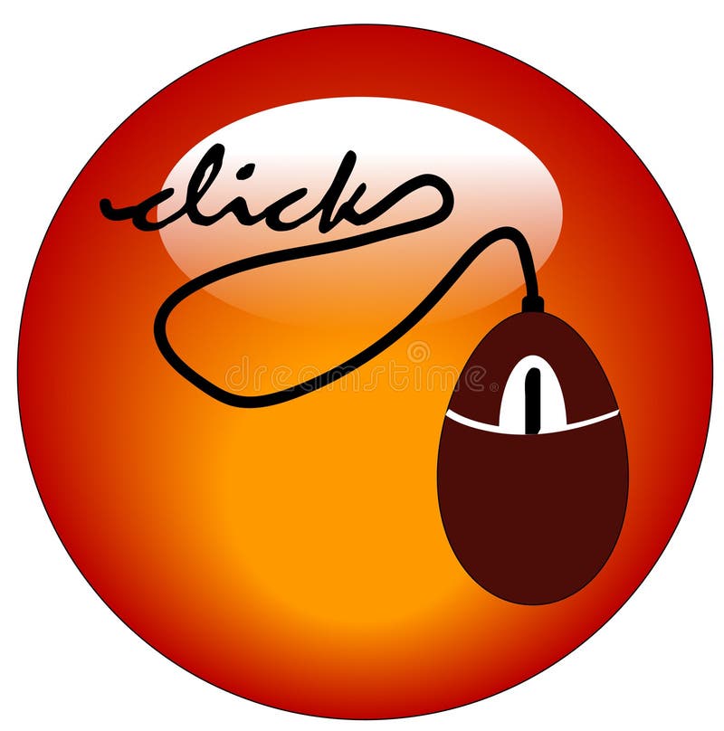 Click here icon stock vector. Illustration of activate - 5922750