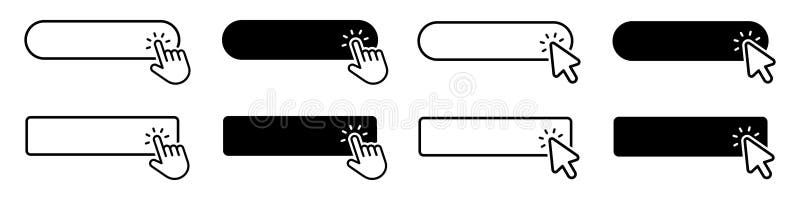 Click Here Icon. Click Here with Cursor Icon, Vector Illustration Stock ...