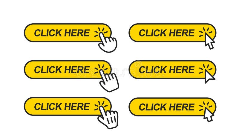 Click Here Mouse Cursors Set Stock Illustrations – 81 Click Here Mouse ...