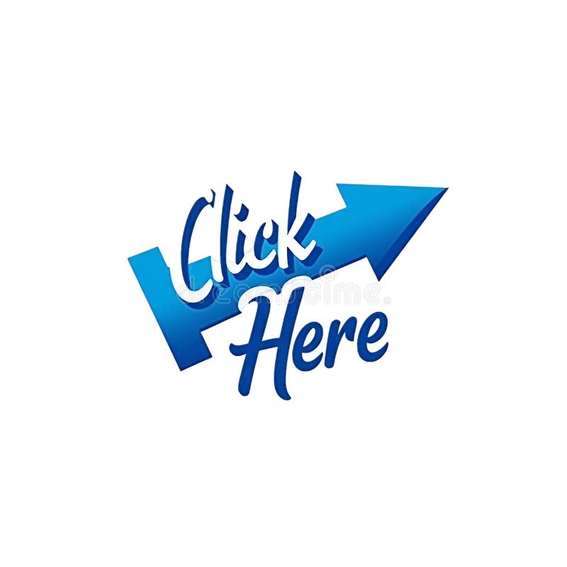 Click Here Logo Design Featuring a Sleek Arrow Stock Illustration ...