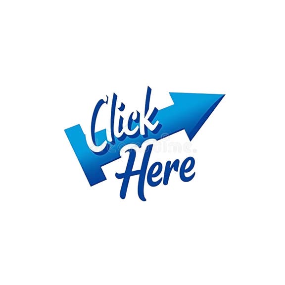 Click Here Logo Design Featuring a Sleek Arrow Stock Illustration ...