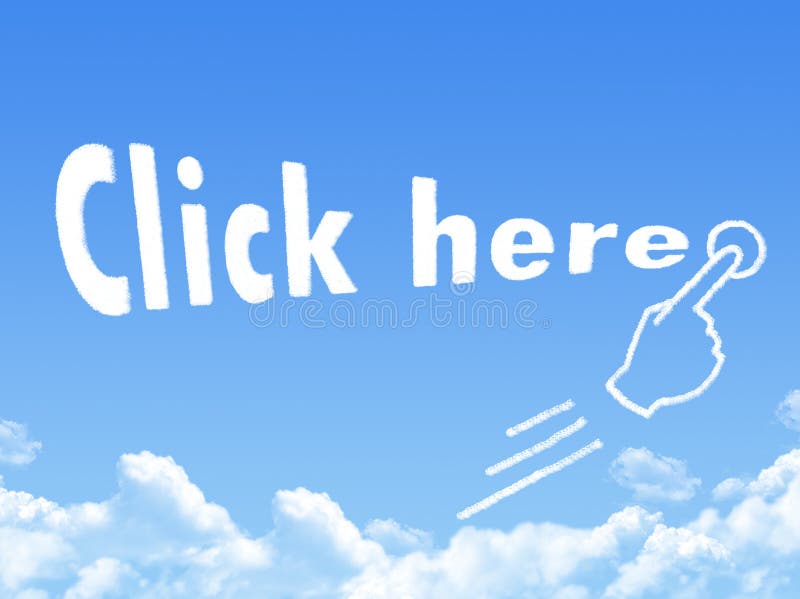 Click Here Message Cloud Shape Stock Illustration - Illustration of ...