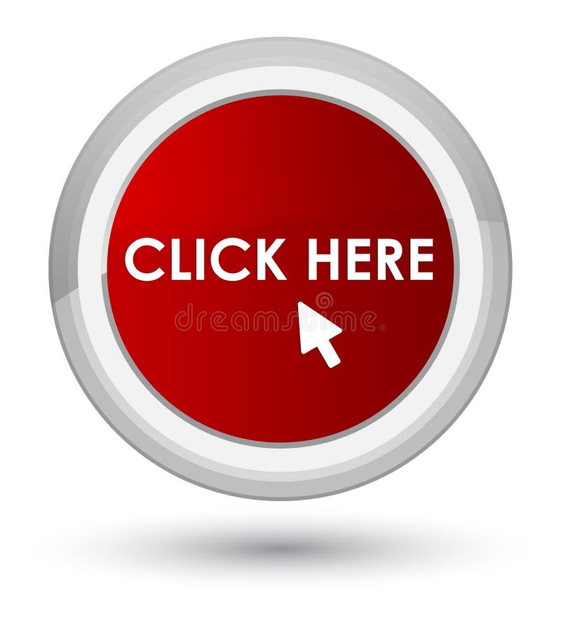 Click Here Glossy Blue Round Button Stock Illustration - Illustration ...