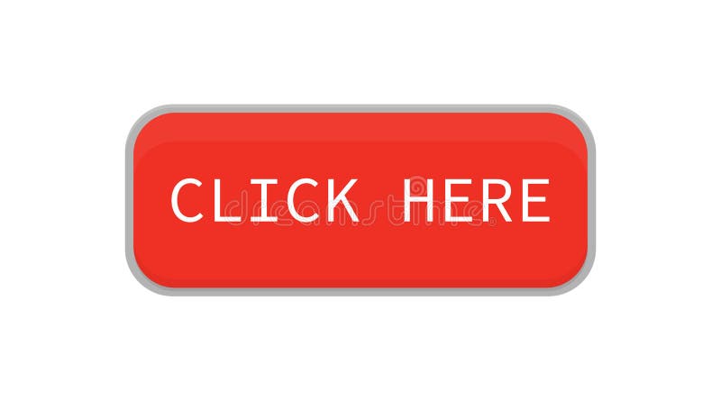 Click Here Red Button on Flat. Web Banner Vector Illustration. Stock ...