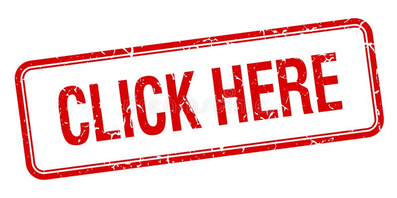 Click Here Red Square Grungy Vintage Stamp Stock Vector - Illustration ...