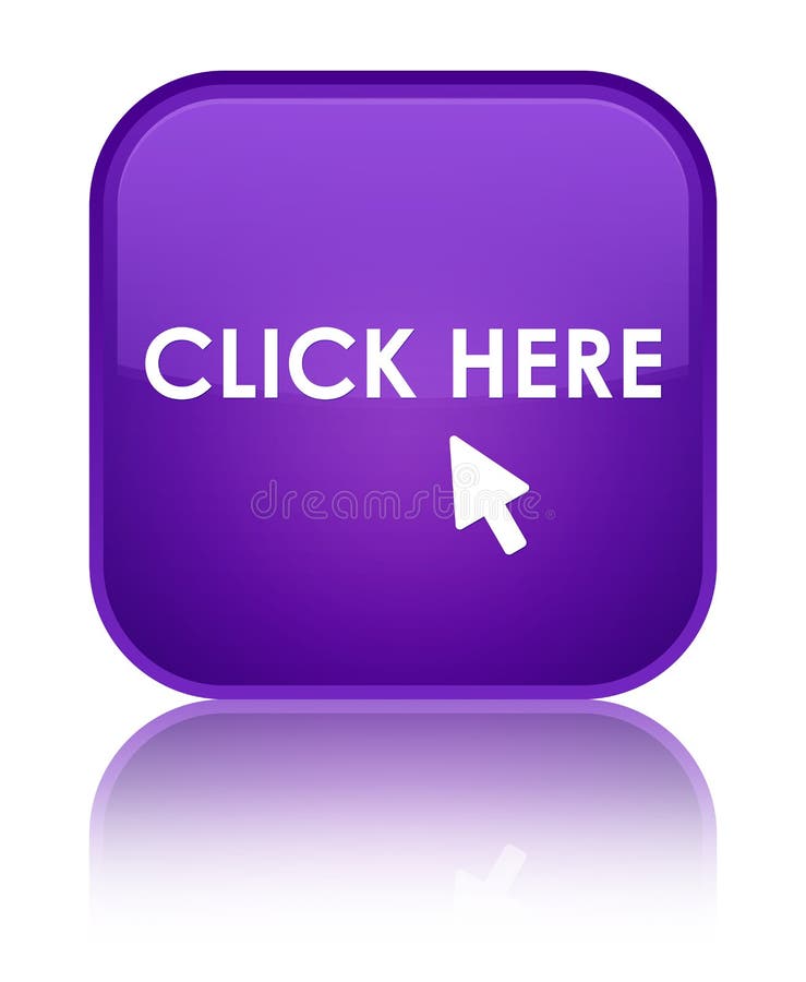 Click Here Green Square Button Stock Illustration - Illustration of ...