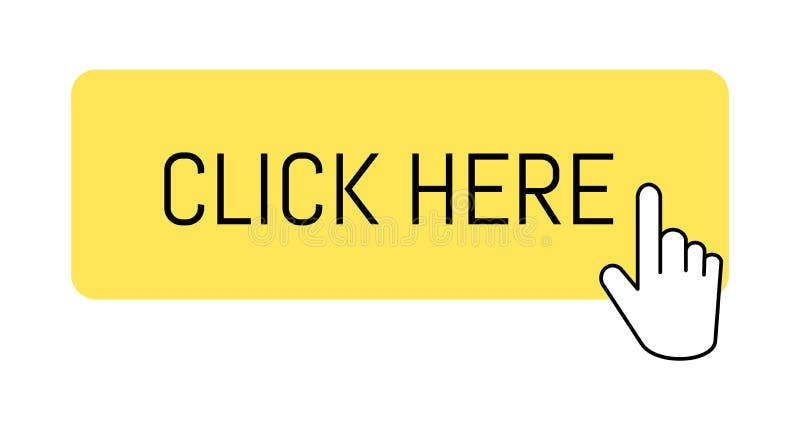 Click Here Square Push Button Isolated on White Stock Vector ...