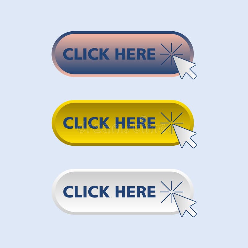 Click Here To Register Rounded Button. Stock Illustration ...