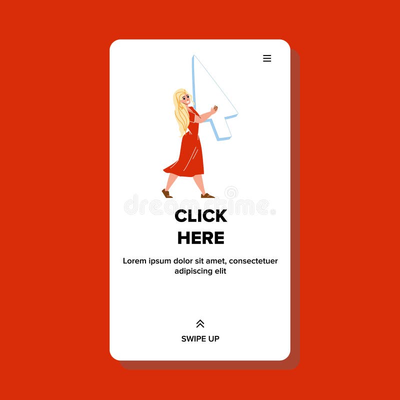 Click here vector stock vector. Illustration of cursor - 239428295