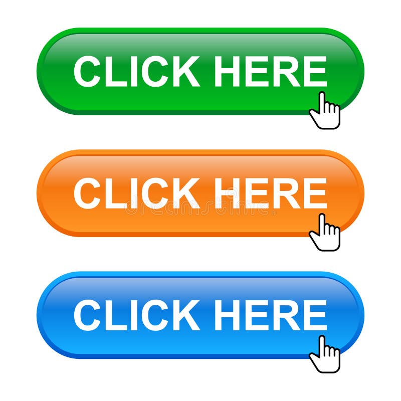 Click here long buttons stock vector. Illustration of enter - 214956497