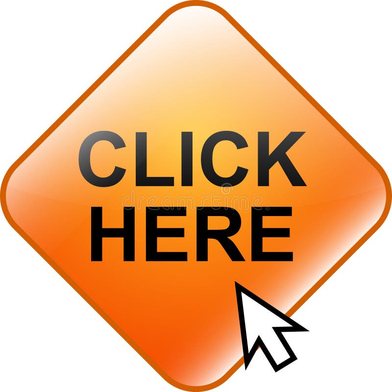 Click Here Orange Icon Square Web Button Stock Illustrations – 1,276 ...