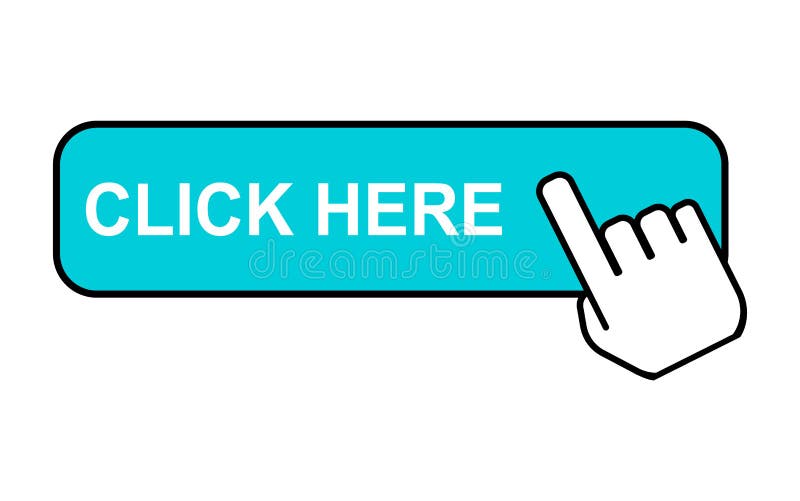 Click Here Web Button, Internet Flat Pointer Design, Press Link Vector ...