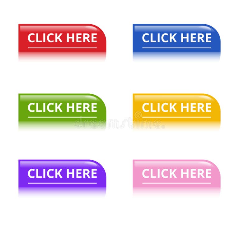 Click Here Web Button Template Illustration Design Stock Illustration ...