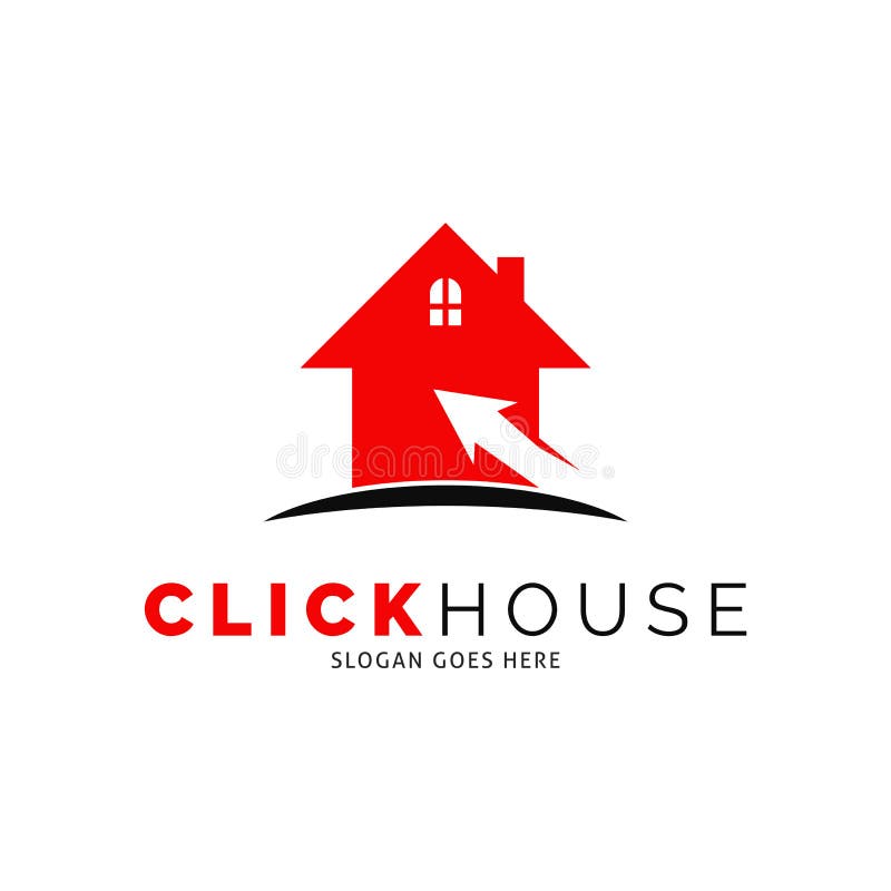 Click House Icon Vector Logo Template Illustration Design Stock Vector ...