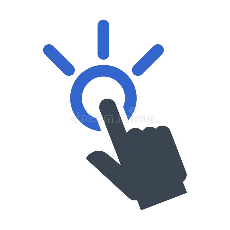 Click icon stock vector. Illustration of click, touch - 239873500