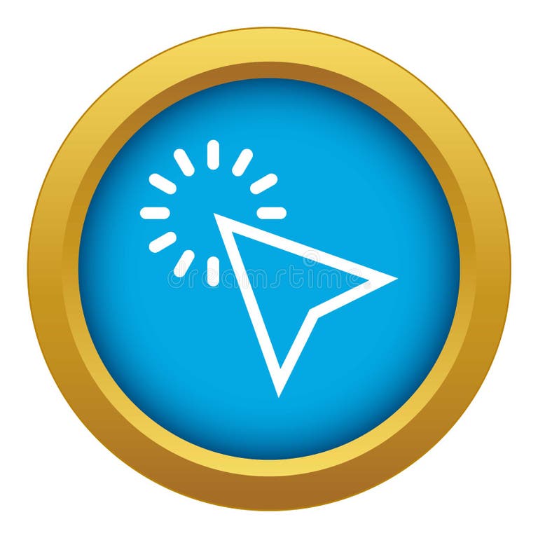 Click Icon Blue Vector Isolated Stock Vector - Illustration of design ...