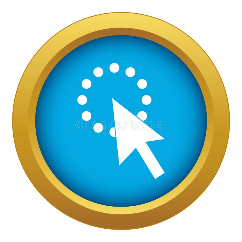 Click Icon Blue Vector Isolated Stock Vector - Illustration of internet ...