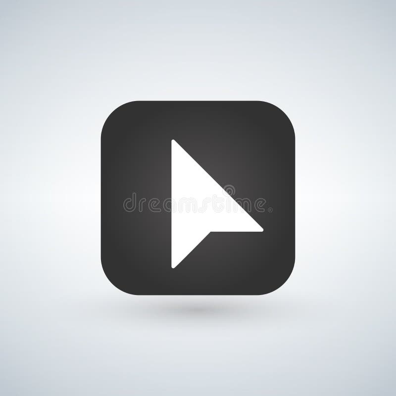 Click Icon, Cursor Symbol Over Application Button. Modern, Simple Flat ...