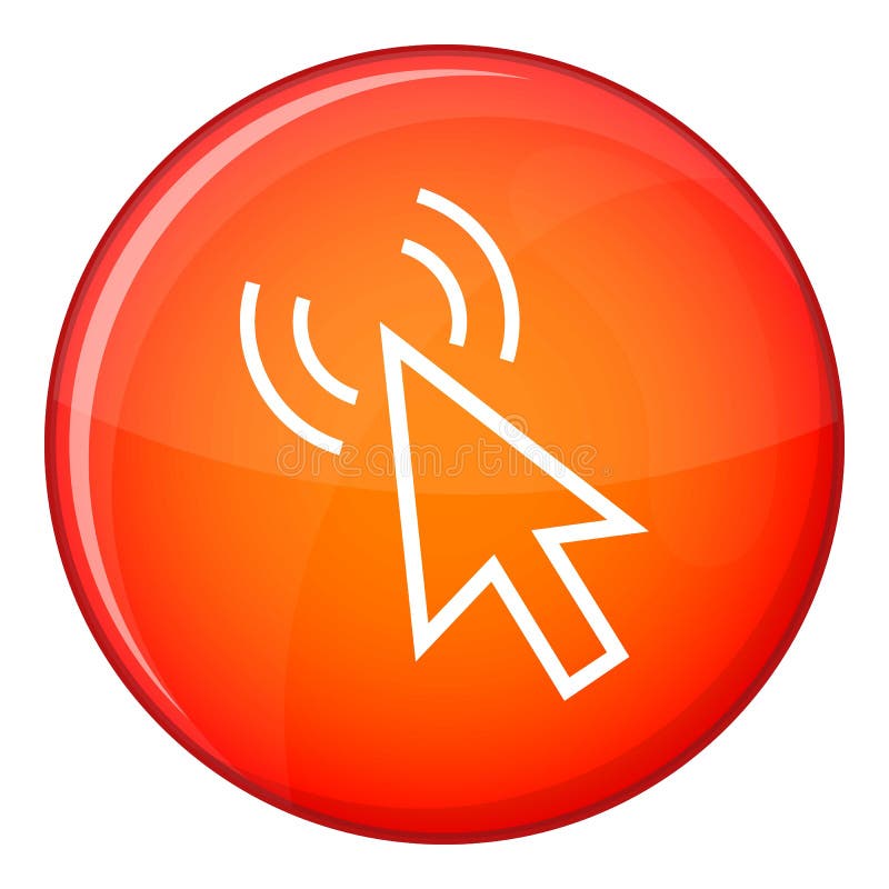 Click icon, flat style stock vector. Illustration of cyberspace - 82758838