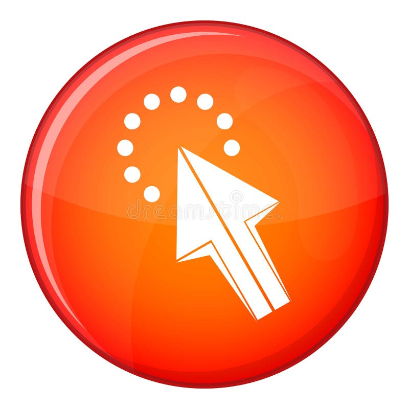 Click icon, flat style stock vector. Illustration of object - 82759127