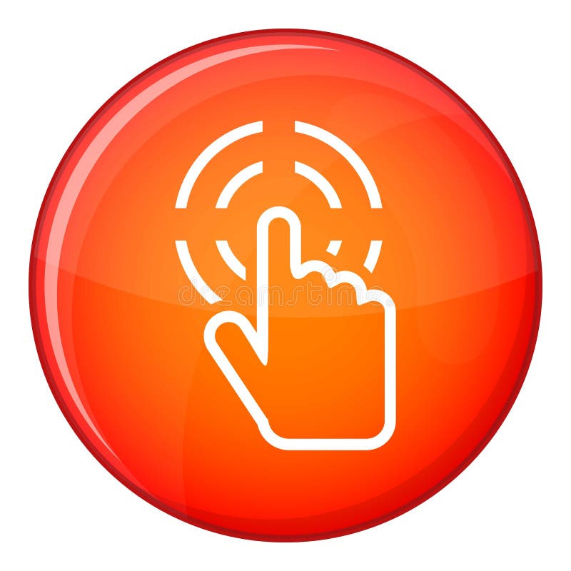 Click icon, flat style stock vector. Illustration of hold - 82759146