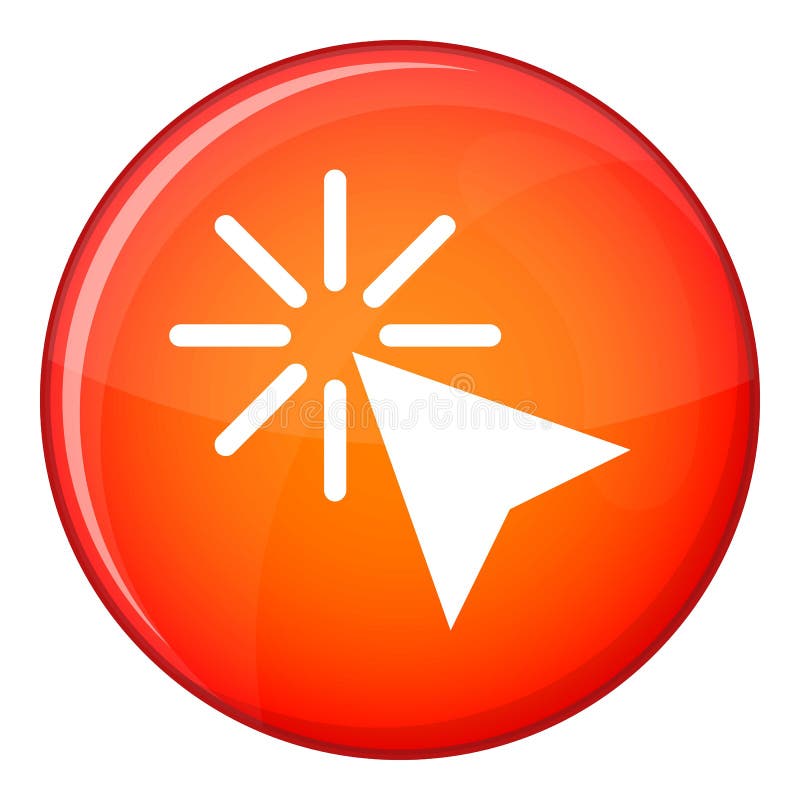 Click icon, flat style stock vector. Illustration of cyberspace - 82759448