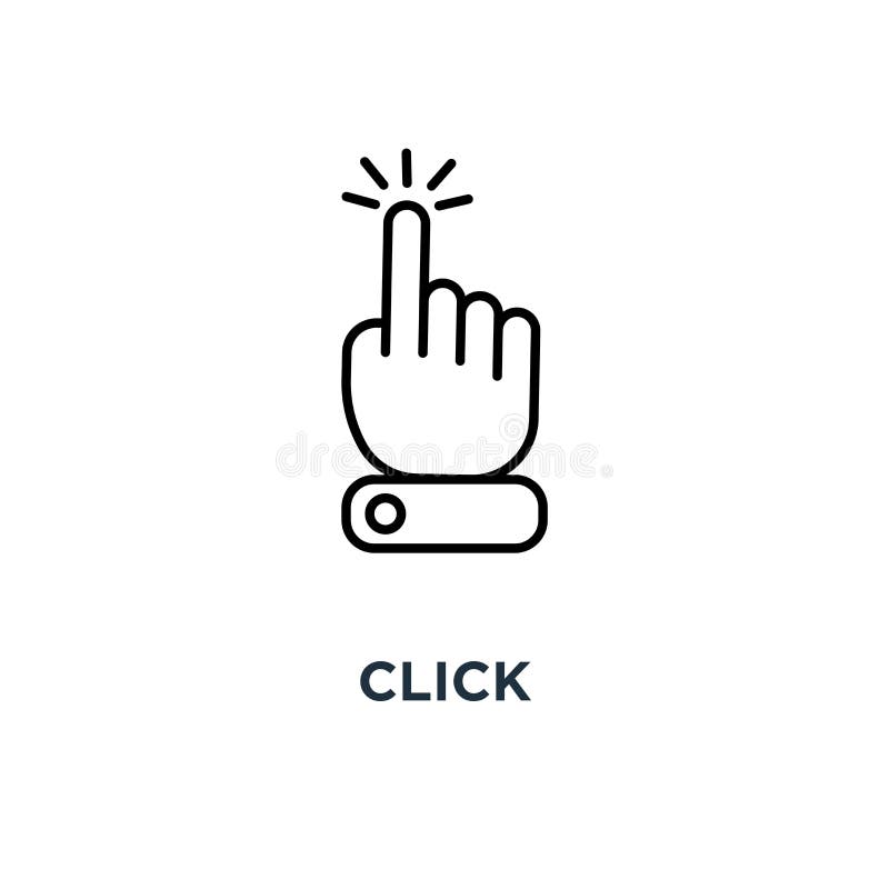 Click Icon. Hand Pointer Concept Symbol Design, Vector Illustrat Stock ...