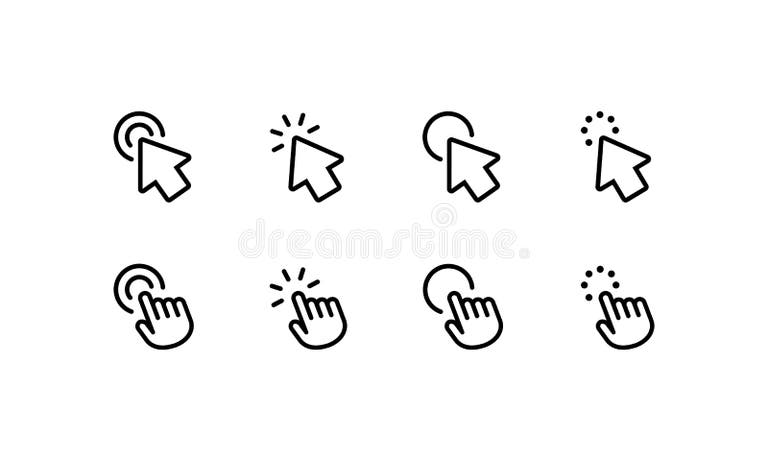 Click Here Mouse Cursors Stock Illustrations – 98 Click Here Mouse ...