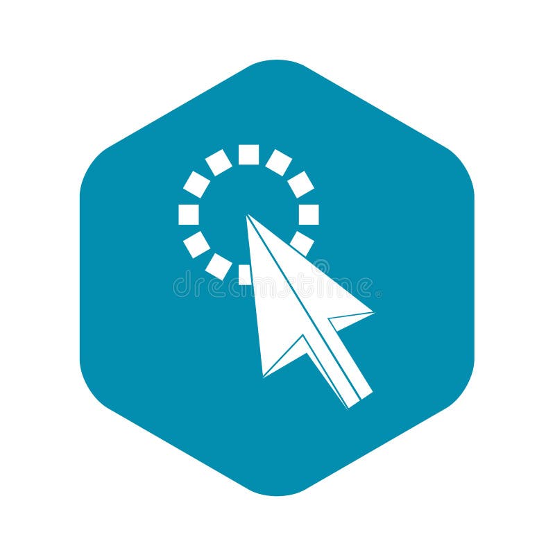 Click icon, simple style stock vector. Illustration of design - 141065586