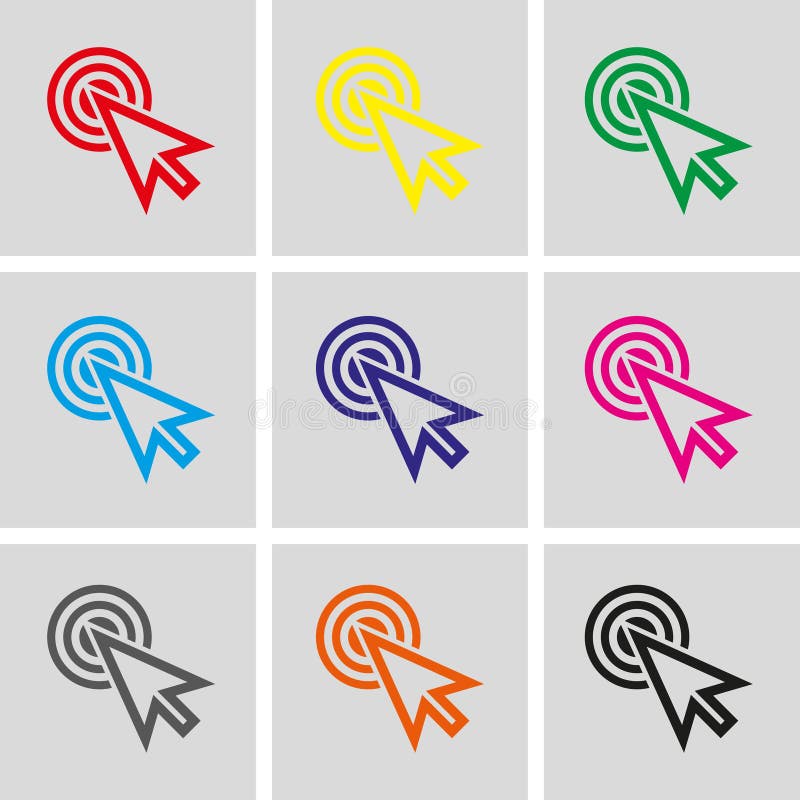 Click Icon Stock Vector Illustration Flat Design Stock Vector ...