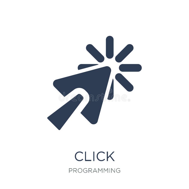 Click Icon. Trendy Flat Vector Click Icon on White Background Fr Stock ...