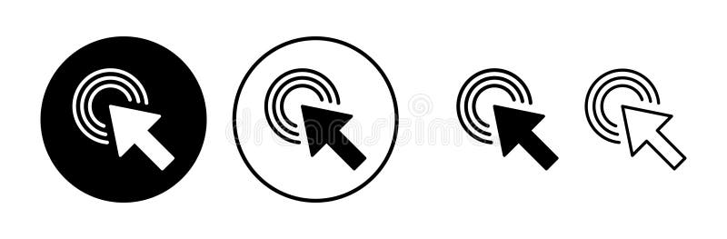 Click Icon . Cursor Icon Vector. Pointer Sign Stock Vector - Illustration of choosing, select ...