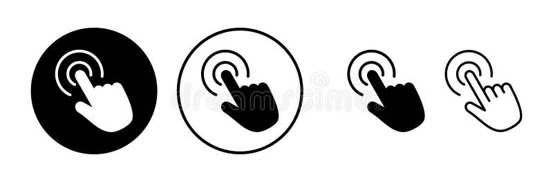 Click Icon . Pointer Arrow Icon. Cursor Icon Vector Stock Vector - Illustration of target, mouse ...