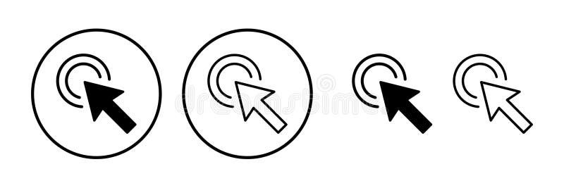 Click Icon Vector. Cursor Icon Vector Stock Vector - Illustration of ...