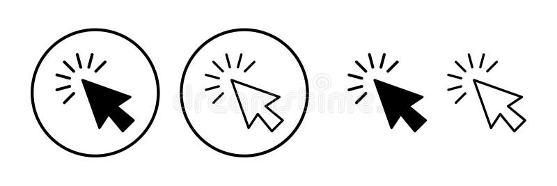 Click Icon . Cursor Icon Vector. Pointer Sign Stock Vector ...
