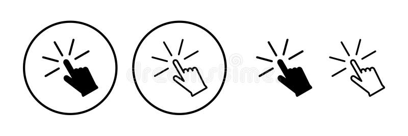 Click Icon . Cursor Icon Vector. Pointer Sign Stock Vector ...