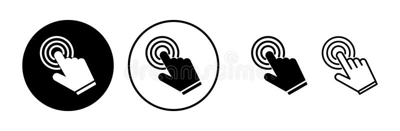 Click Icon . Cursor Icon Vector. Pointer Sign Stock Vector ...