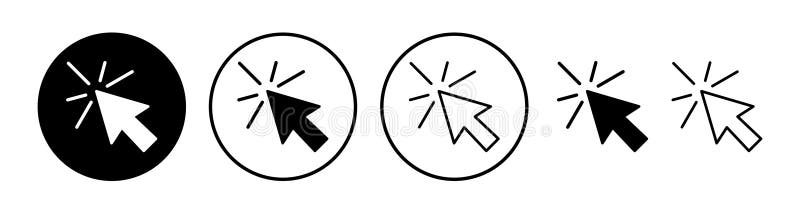 Click Icon . Cursor Icon Vector. Pointer Sign Stock Vector ...