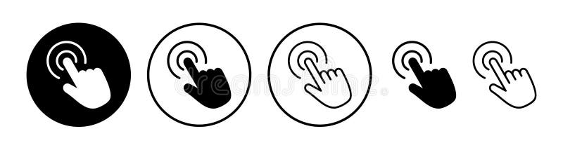 Click Icon . Cursor Icon Vector. Pointer Sign Stock Vector ...