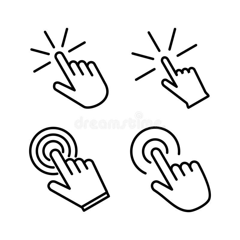Click Icon . Cursor Icon Vector. Pointer Sign Stock Vector ...