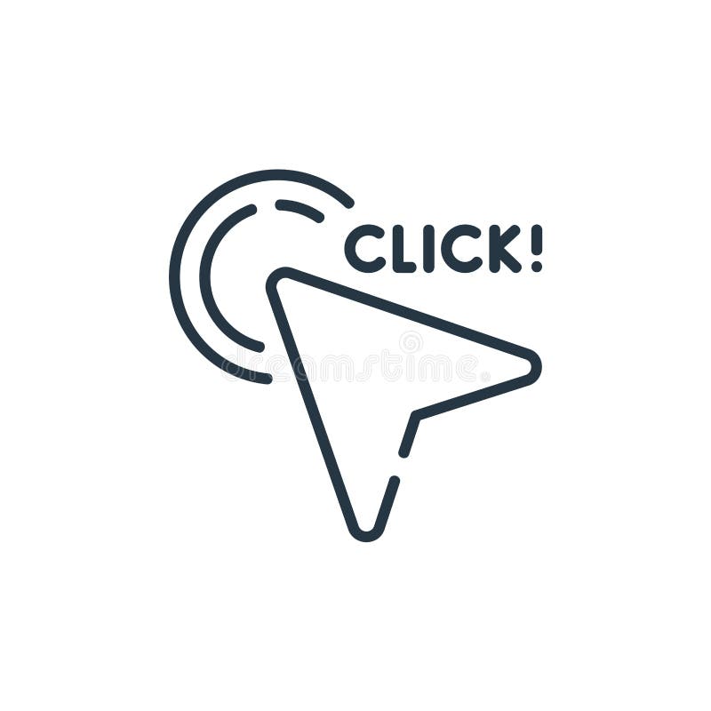 Click Icon Vector from Digital Learning Concept. Thin Line Illustration ...