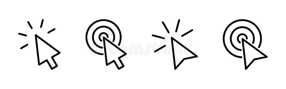 Click Icon . Pointer Arrow Icon. Cursor Icon Vector Stock Vector ...