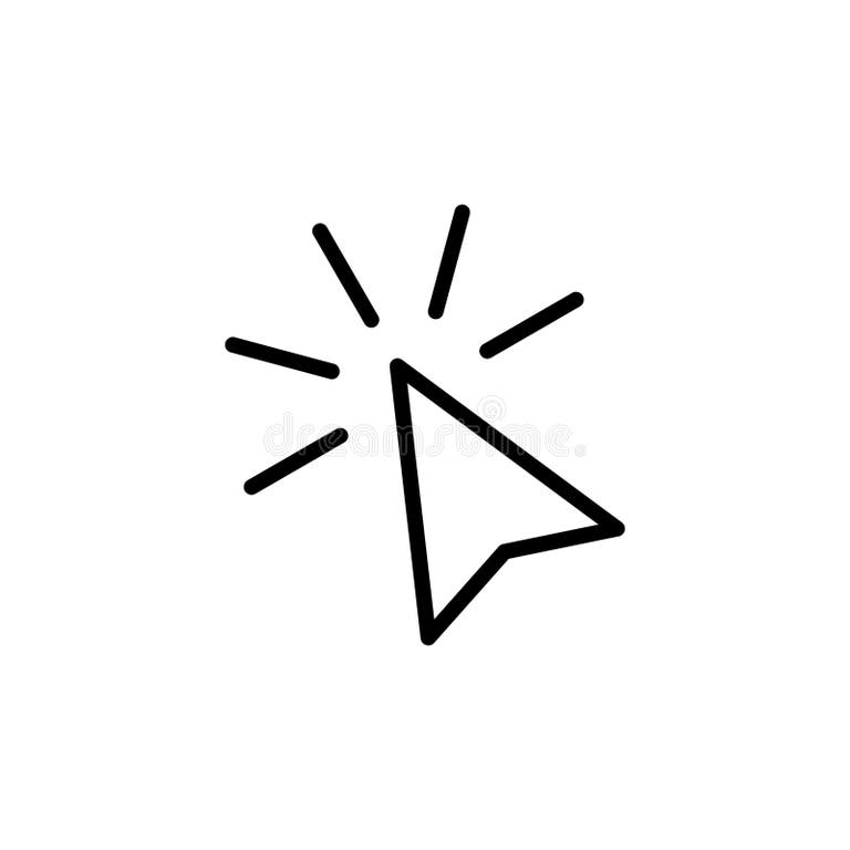 Click Icon . Pointer Arrow Icon. Cursor Icon Vector Stock Vector ...