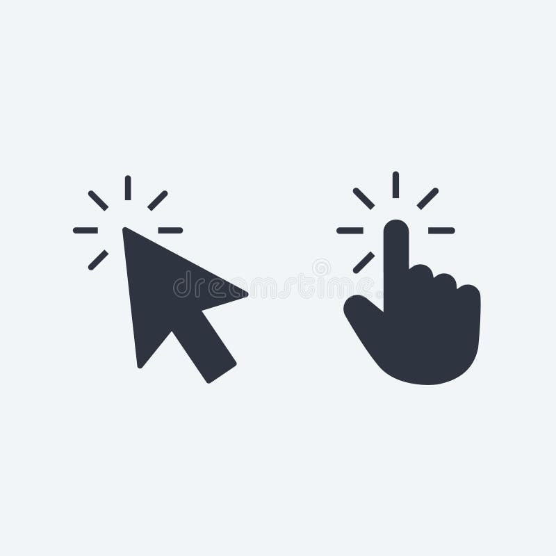 Click Icon. Vector Symbol in Flat Style Stock Illustration ...