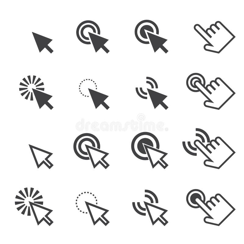 Click icon stock illustration. Illustration of button - 48059779