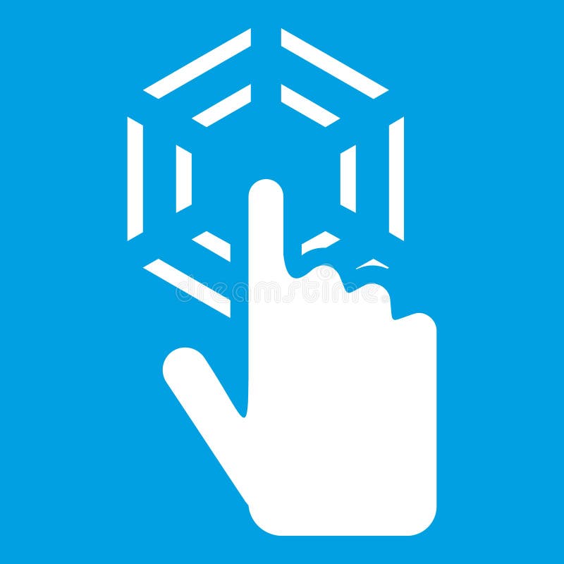 Click icon white stock vector. Illustration of connection - 121293787